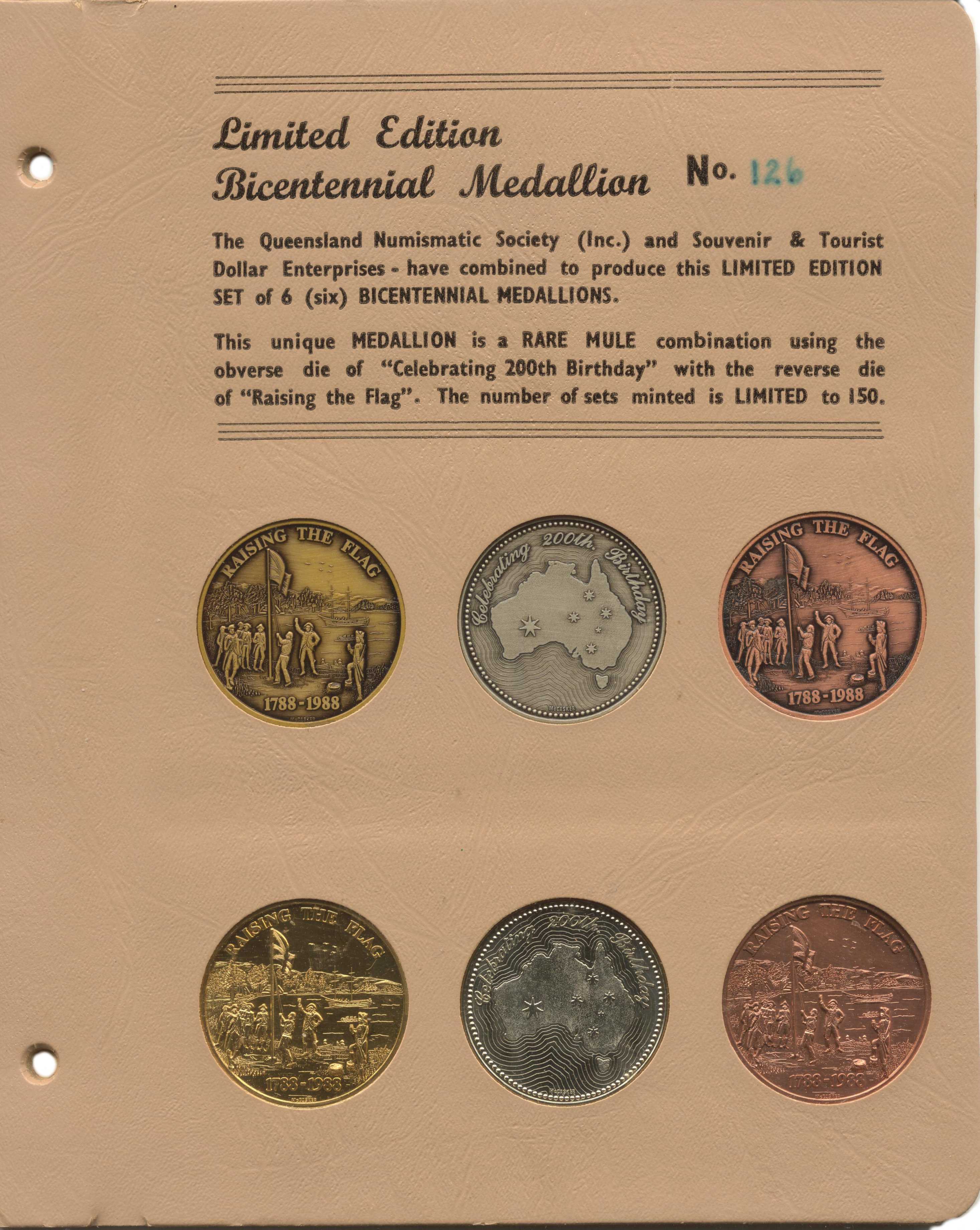 Bicentenniel Medallion Set – Queensland Numismatic Society Inc